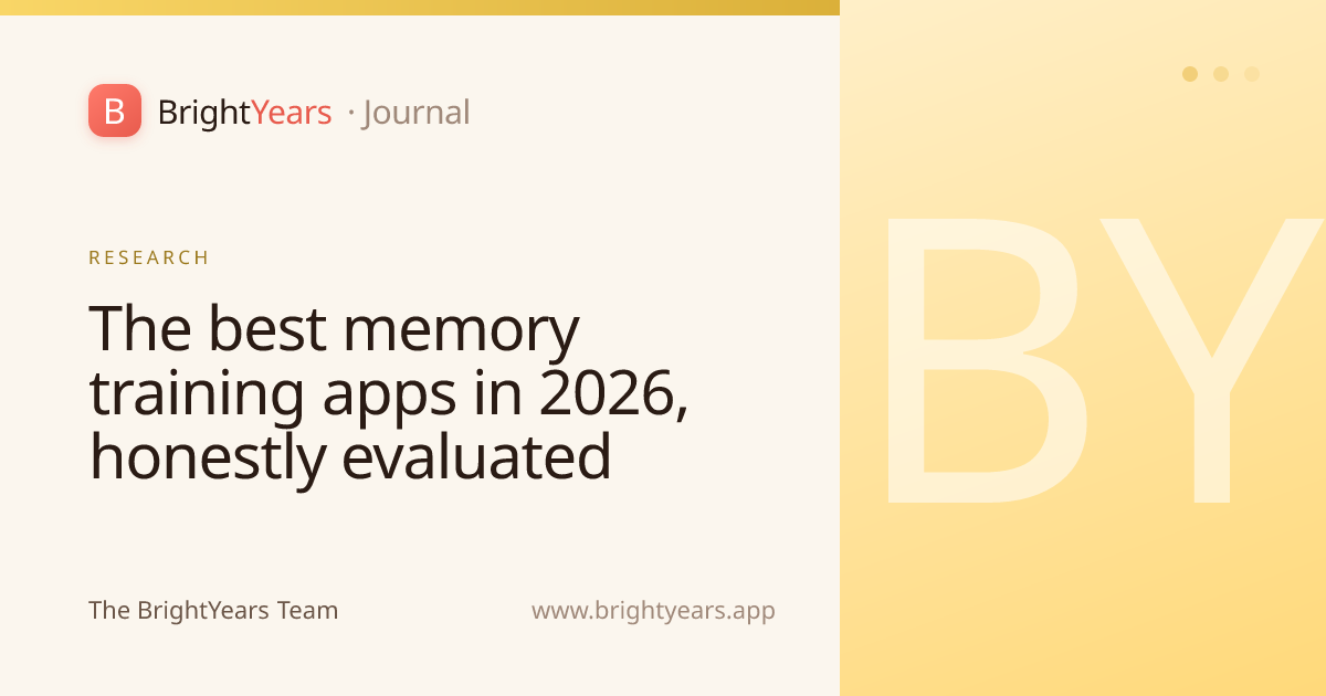 The best memory training apps in 2026, honestly evaluated · BrightYears